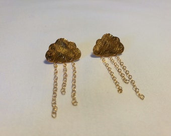 Rain cloud earrings | Etsy