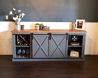 Barn door console | Etsy