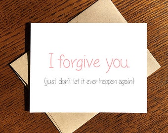 Forgiveness card | Etsy
