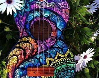 Painted ukulele | Etsy