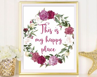My happy place sign | Etsy