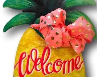 Pineapple door decor | Etsy