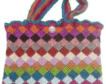 Entrelac crochet | Etsy