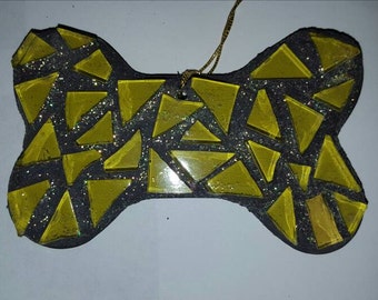 Mosaic dog bone | Etsy