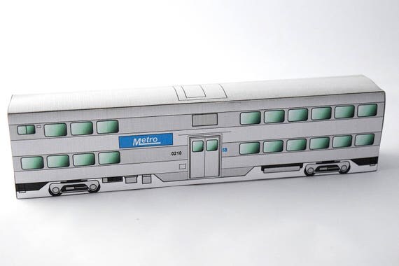Metro Commuter Train Papercraft Model Set, Railway Art Train Activity ...