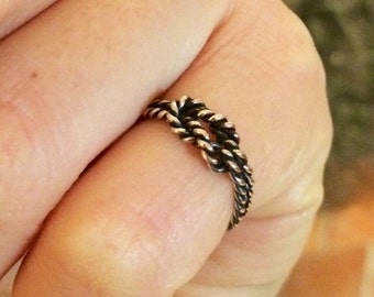 Items similar to Sterling Silver Bow Ring Promise Ring Knot Ring on Etsy