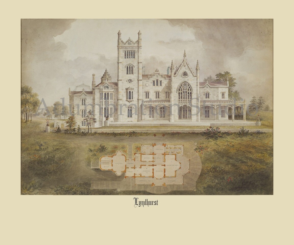 Lyndhurst on the Hudson River Castles on the Hudson Print