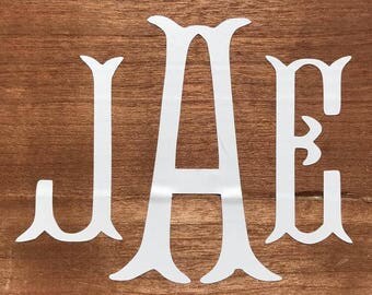 Fishtail monogram | Etsy