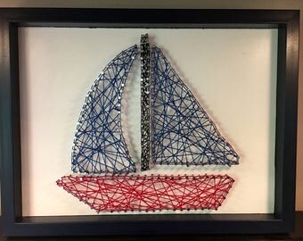 Sailboat string art | Etsy