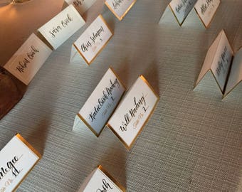 Hand Lettered Place Cards / Modern Calligraphy / Meal Choice