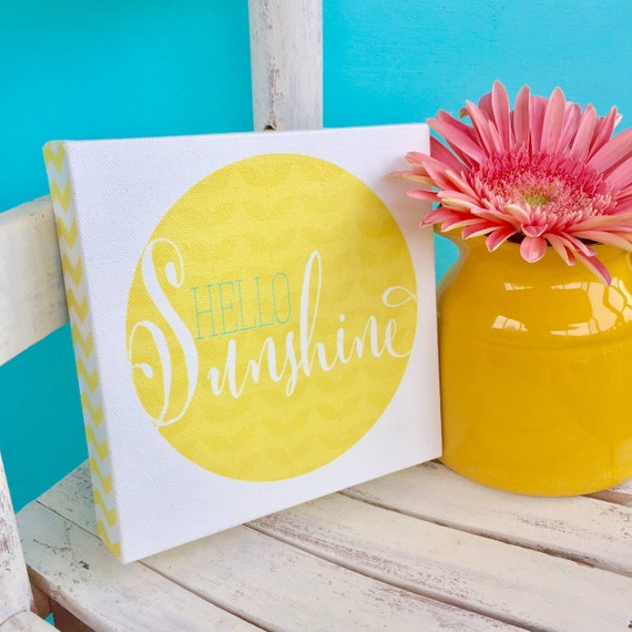 Hello Sunshine. Kids room decor. Nursery decor. You are my sunshine ...
