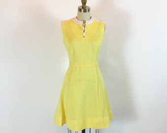 Yellow gingham dress | Etsy