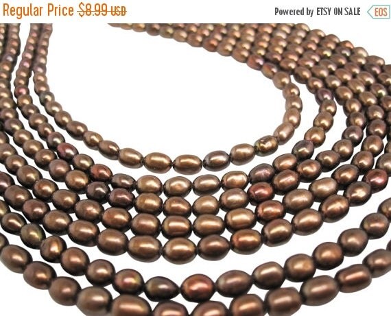 SALE Bronze Pearls Bronze Color Freshwater Pearls by loveofjewelry