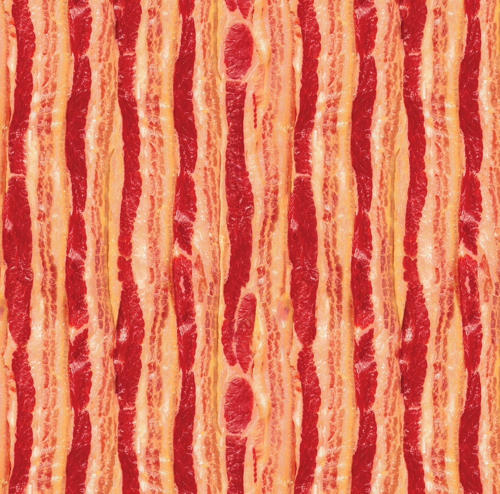 Bacon Fabric Bacon Slabs By Xoxotique Bacon Stripes Cotton