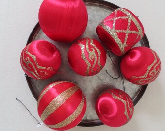 Red ball ornament | Etsy