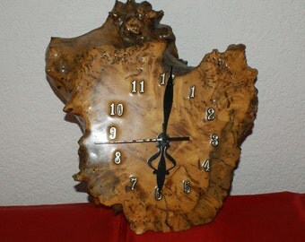Burl clock | Etsy
