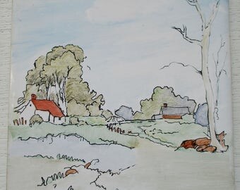 Hand painted tiles | Etsy