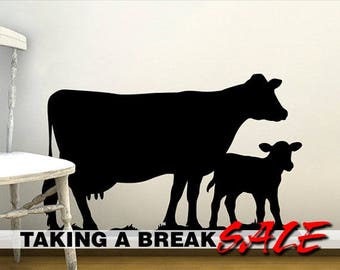Cow decal | Etsy