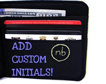 Unique monogrammed wallet related items | Etsy