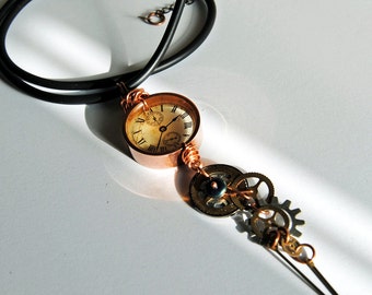 Clockwork necklace | Etsy
