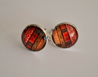 Book cufflinks | Etsy