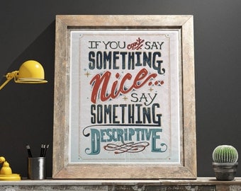 Say something nice | Etsy