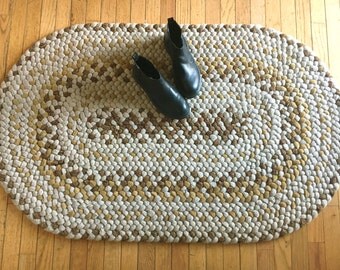Wool braided rug | Etsy