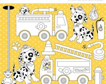 Dalmatian clipart | Etsy