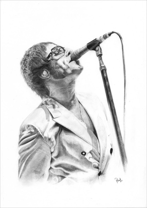 Liam Gallagher Pencil drawing Print