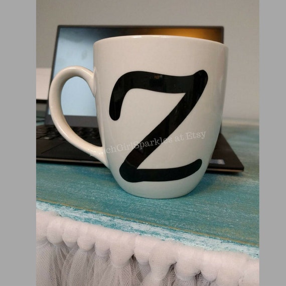 Items similar to Custom Coffee Mug with One Huge Initial on Etsy