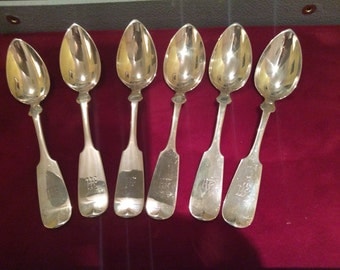 Antique coin silver spoon | Etsy