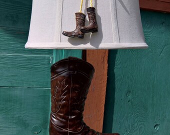 Cowboy boot lamp | Etsy