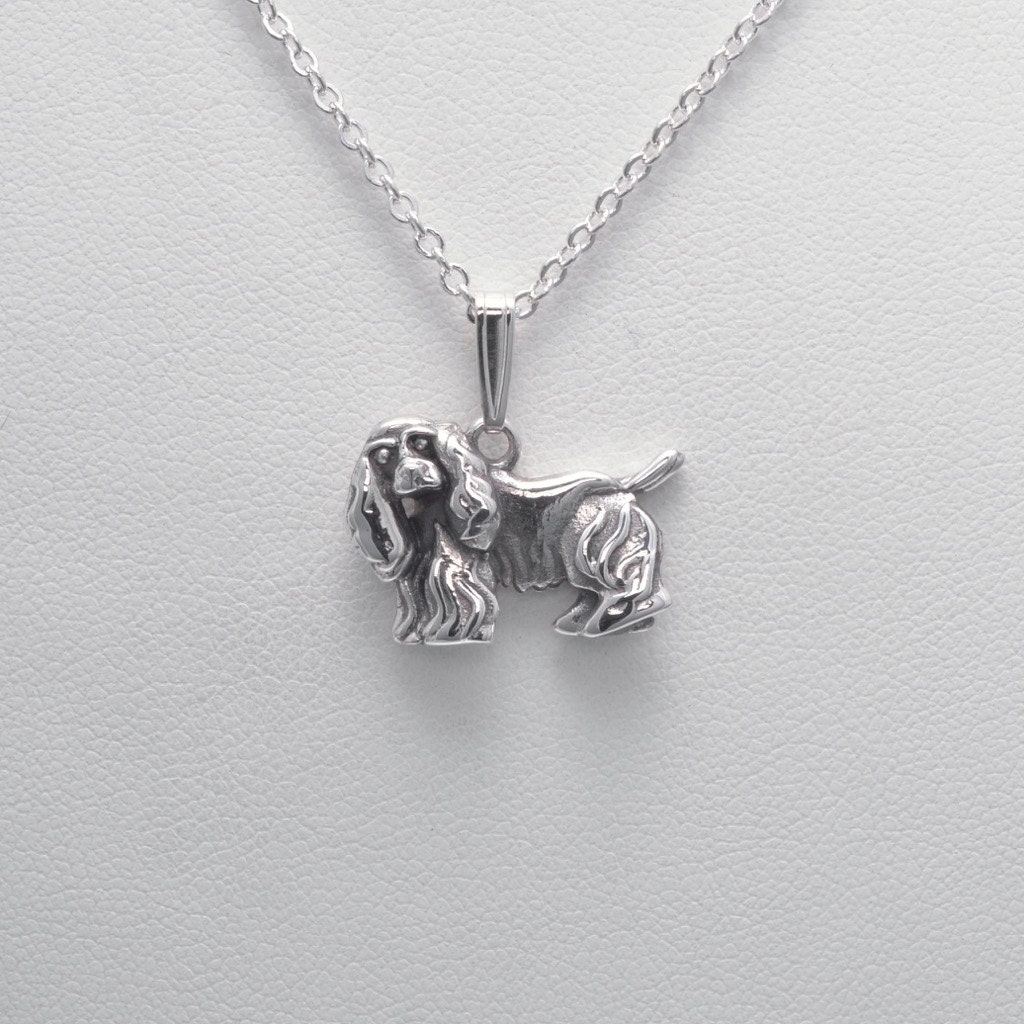 Sterling Silver Cocker Spaniel Necklace by Donna Pizarro from