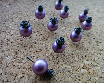 Pearl push pins | Etsy