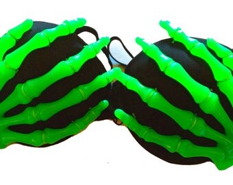 Skeleton hand bra | Etsy