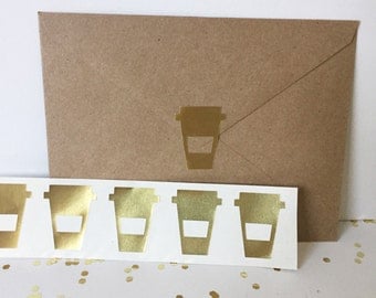 Gold foil stickers | Etsy