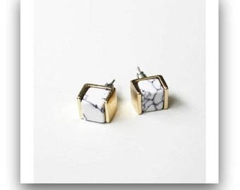 Marble earrings | Etsy