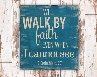 I will walk by faith | Etsy
