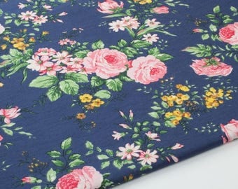 Floral knit fabric | Etsy