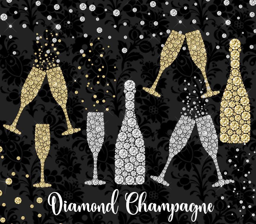 Diamond Champagne Clipart glitter champagne sparkle new year