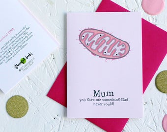 Science Mother's Day Card Womb Biology Humor