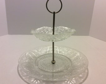 Two tier glass tray | Etsy