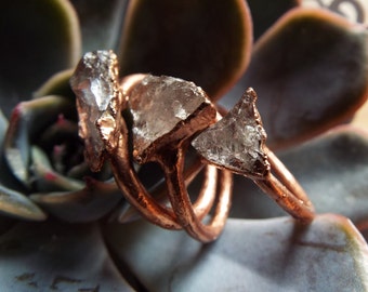 Clear stone ring | Etsy