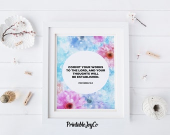 Proverbs 16 3 | Etsy