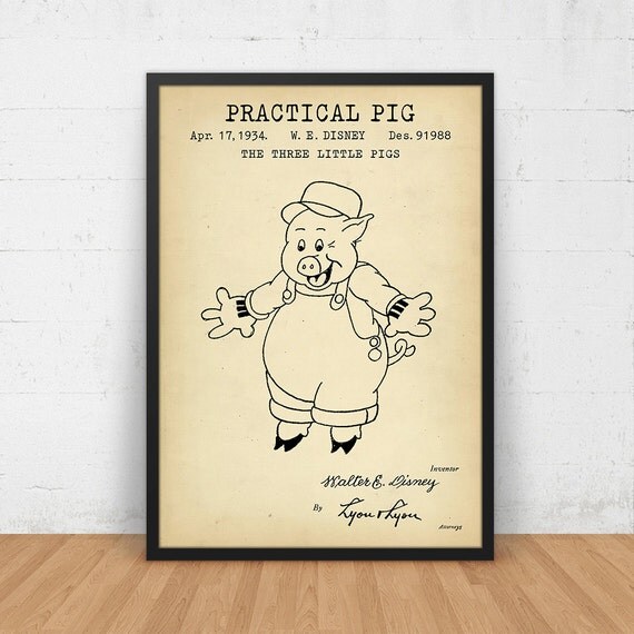 Practical Pig The Three Little Pigs Cartoon Character 1/3