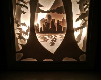 Paper cut light box | Etsy
