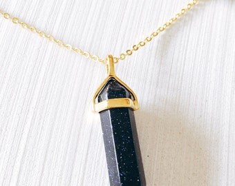 Crystal point choker | Etsy