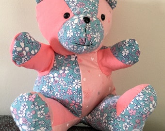 Patchwork teddy bear | Etsy