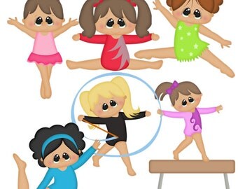Gymnastic clip art | Etsy