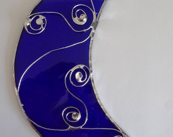 Stained glass moon | Etsy
